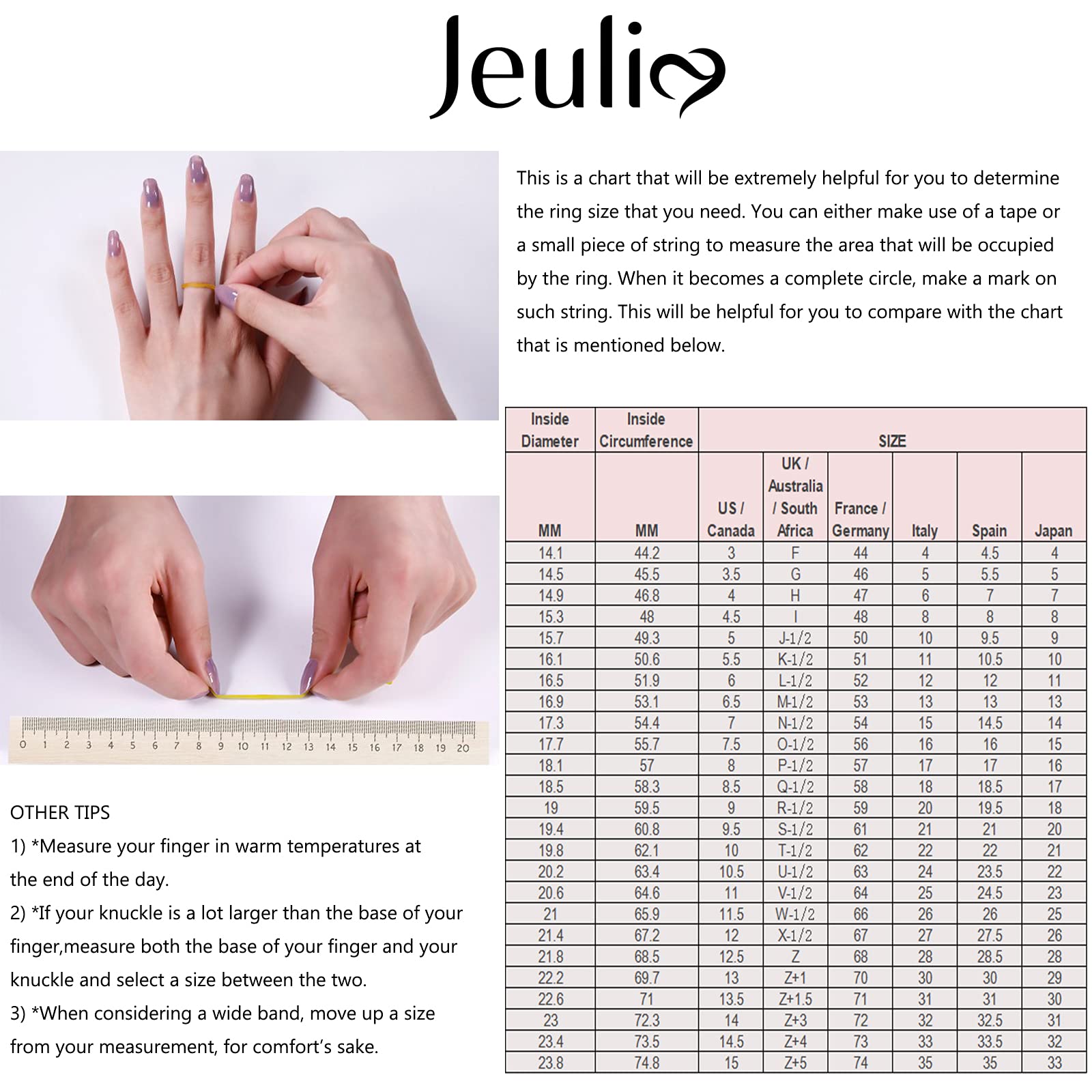 Jeulia Diamond Band Rings for Women CZ Sterling Silver Interchangeable Ring Sets with Stones Wedding Engagement Anniversary Promise Bridal Ring Sets (8.5)