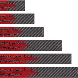 White Water Archery Non-Laminated Silent Assassin Red Carbon Fiber Fade 2 Arrow Wraps 15 Pc Pack Choose Length Width (7, 1)