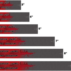 White Water Archery Non-Laminated Silent Assassin Red Carbon Fiber Fade 2 Arrow Wraps 15 Pc Pack Choose Length Width (7, 1)