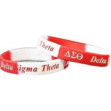 delta sigma theta sorority silicone bracelet