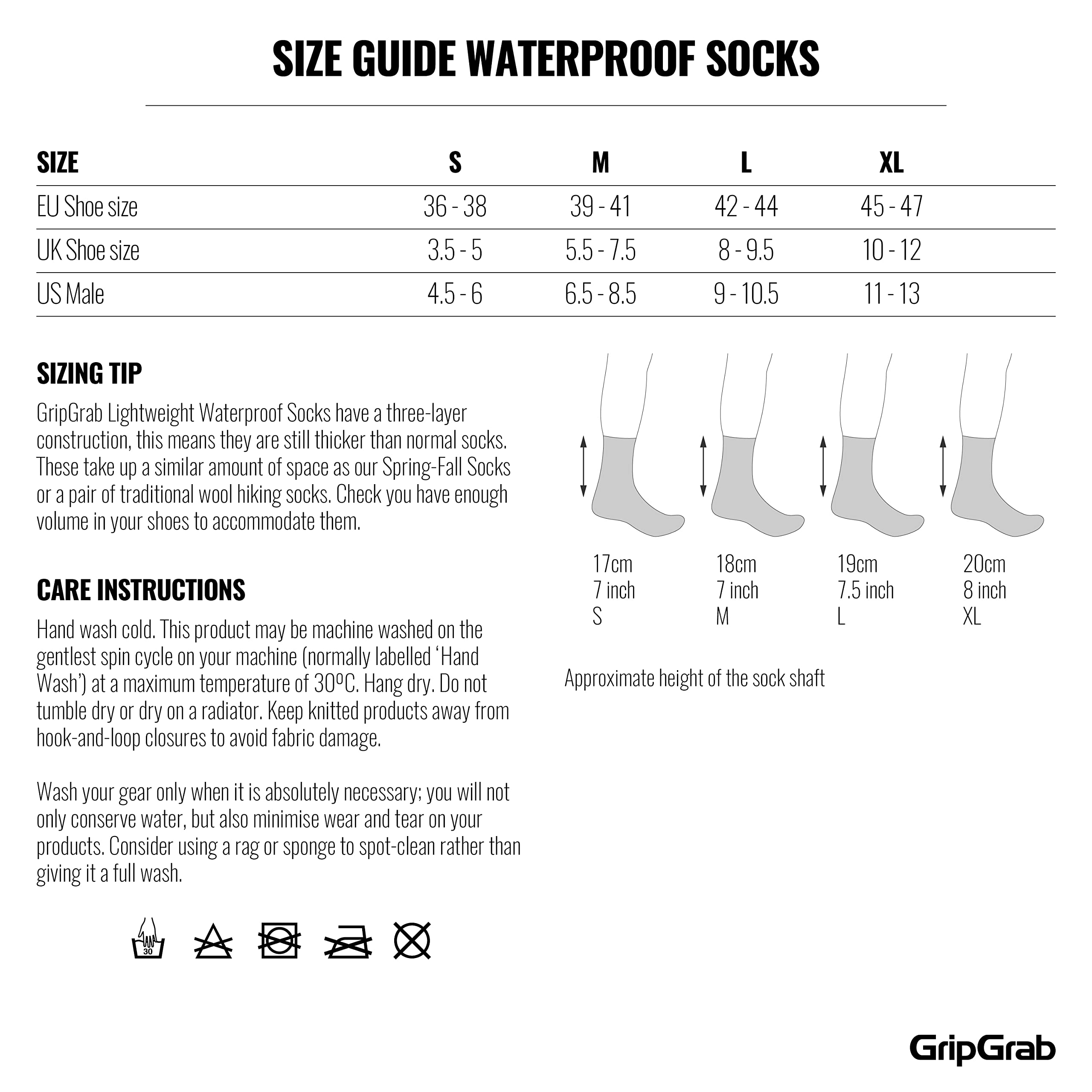 GripGrab Lightweight Waterproof Cycling Socks Insulating Cold Weather Cycling Socks Wet Weather Winter Socks For Cycling