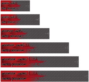 white water archery laminated silent assassin red carbon fiber fade 2 arrow wraps 15 pc pack choose length width (5.75)