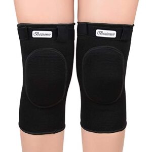 Bezioner Knee Pads Volleyball,Thick Sponge Anti-Slip,Dance Knee Pads for Women Yoga Basketball Football Youth Girls Black S