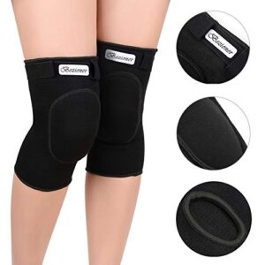 Bezioner Knee Pads Volleyball,Thick Sponge Anti-Slip,Dance Knee Pads for Women Yoga Basketball Football Youth Girls Black S