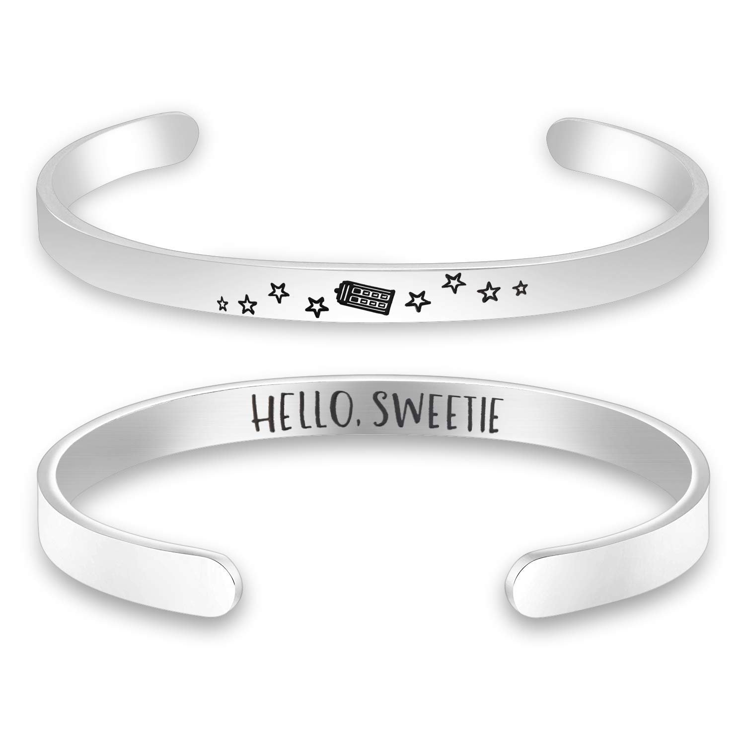 Lywjyb Birdgot Movie Inspired Gift Hello Sweetie Bracelet Valentine's Day Gift for Men Women (Hello Sweetie Dr Who CB)