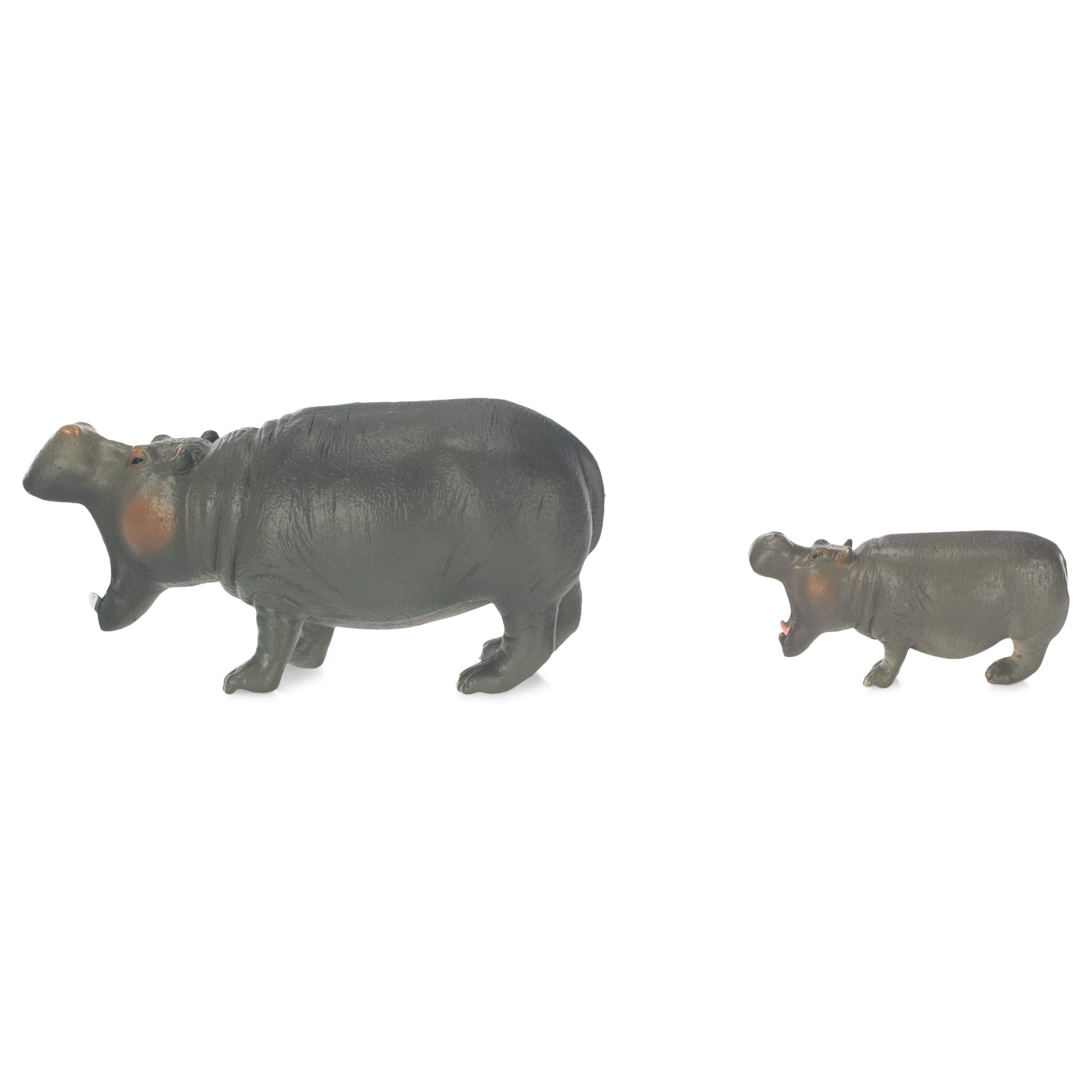 Class Collections Hippo Mom and Baby Animal Figure 5 inch Children's Toy 2 Piece Playset