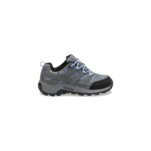 merrell moab 2 low lace waterproof hiking sneaker, grey/periwinkle, 12 us unisex big kid