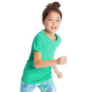 c9 champion girls supersoft tech tee t shirt, spring forward green/blue mist, medium us