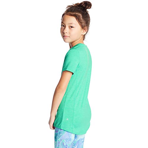 C9 Champion girls Supersoft Tech Tee T Shirt, Spring Forward Green/Blue Mist, Medium US