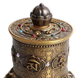 Tibetan Prayer Wheel, Buddhist Prayer Wheel, Table Top Prayer Wheel - Tibetan Buddhist Table Top Prayer Wheel, Tibetan Table Spinning Wheel for Relaxation/Meditation/Yoga