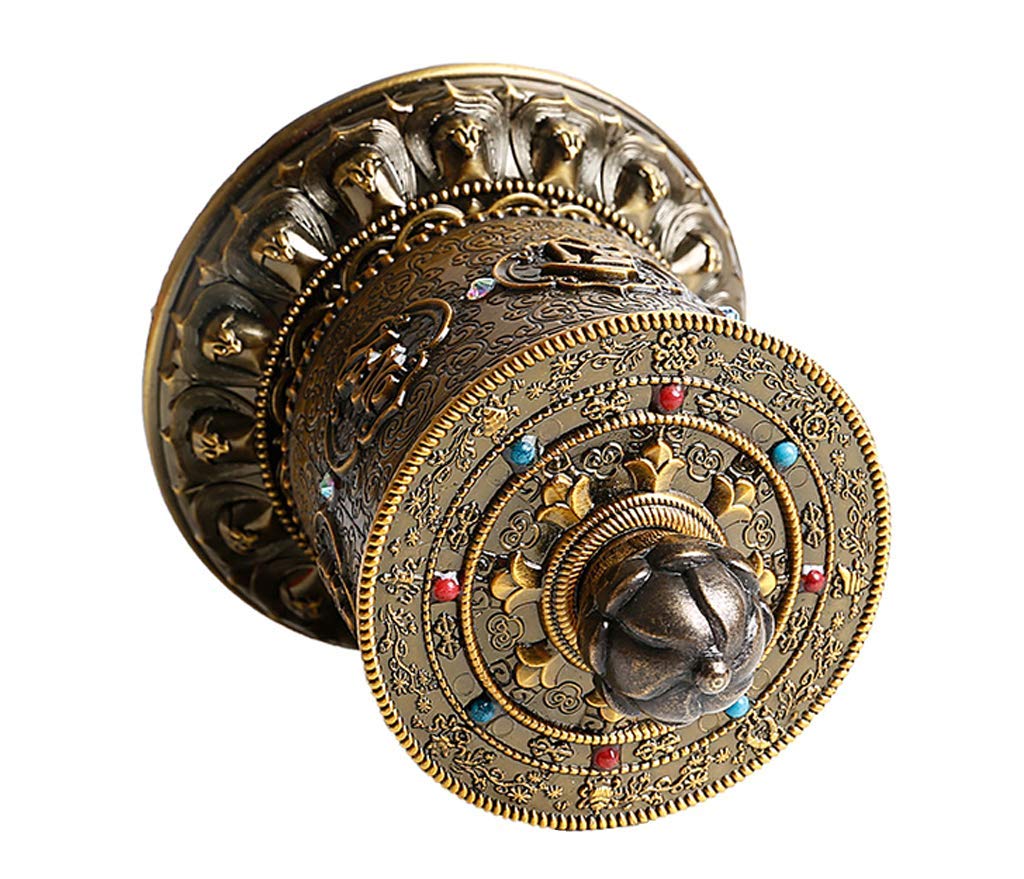 Tibetan Prayer Wheel, Buddhist Prayer Wheel, Table Top Prayer Wheel - Tibetan Buddhist Table Top Prayer Wheel, Tibetan Table Spinning Wheel for Relaxation/Meditation/Yoga