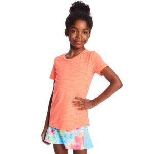 c9 champion girls supersoft tech tee t shirt, sugar peach, small us