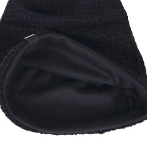 HISSHE Women's Slouchy Beanie Knit Beret Skull Cap Baggy Winter Summer Hat B08w (Solid Black)