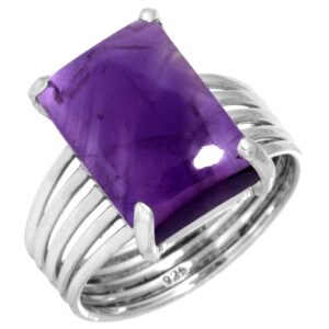 jeweloporium purple amethyst natural 925 sterling silver ring for women gemstone cocktail silver ring size 13 christmas - gift victorian jewelry