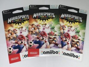 nintendo mario sports superstars amiibo cards 3 pack 15 cards