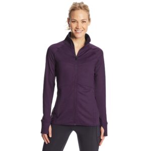 c9 champion women's full zip cardio jacket, craft purple, large