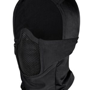 OneTigris Balaclava Mesh Mask, Ninja Tactical Mask with Full Face Protection for Outdoor (Black)