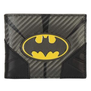 dc comics batman metal badge bifold wallet