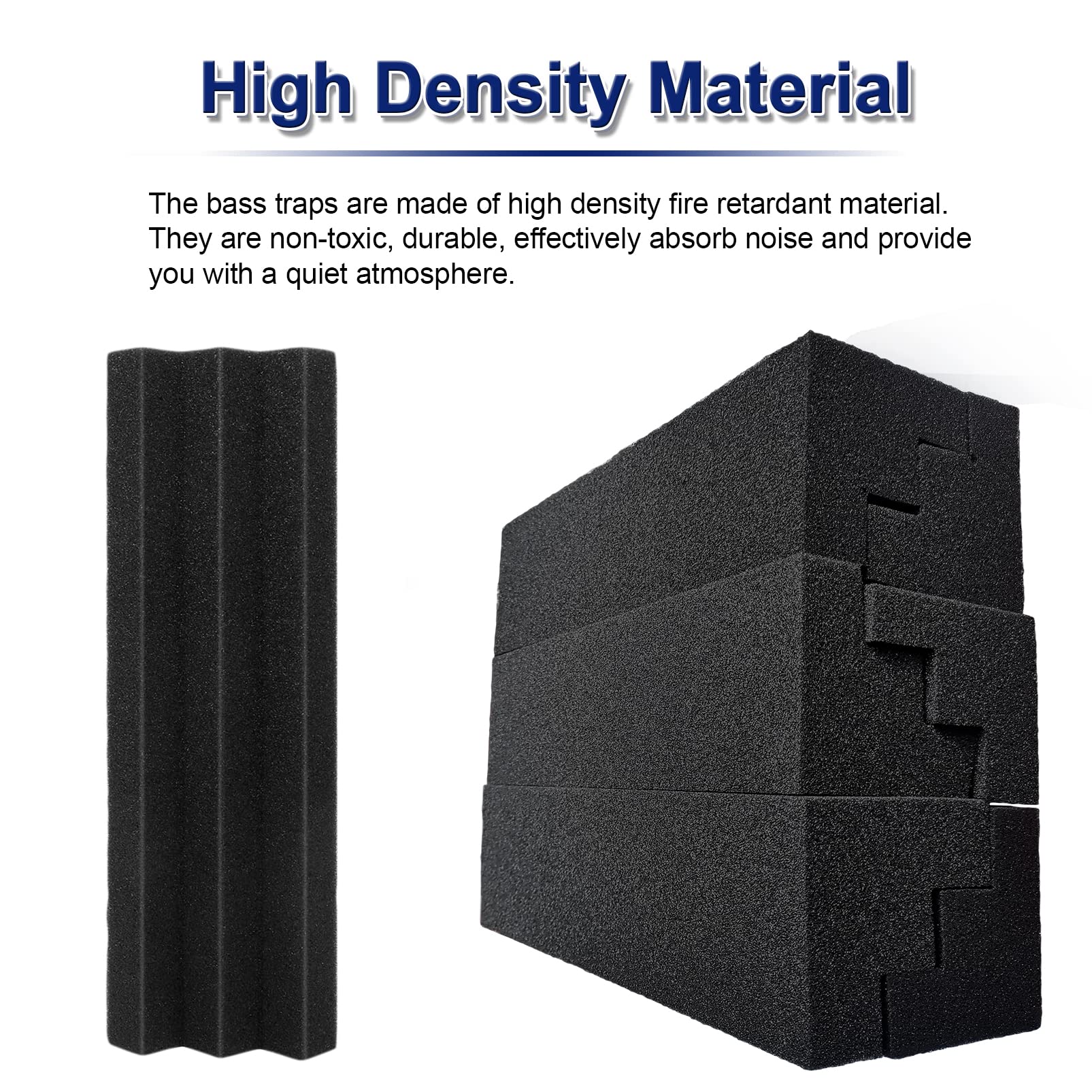 WENGWEI 16 PACK Studios or Home Theater Column Acoustic Wedge Studio Foam Corner Block Finish Corner Wall