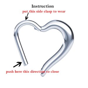 NewkeepsR 316L 16g Surgical Hypoallergenic Steel Love Heart Shaped Hinged Clicker Daith Ring Jewelry Helix Earring Ear Piercing for Women