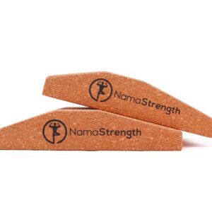 NamaStrength Yoga Wedge for Wrist, Wrist Support Yoga Cork Yoga Wedge Block, Non-Slip Yoga Wrist Support, Set of 2