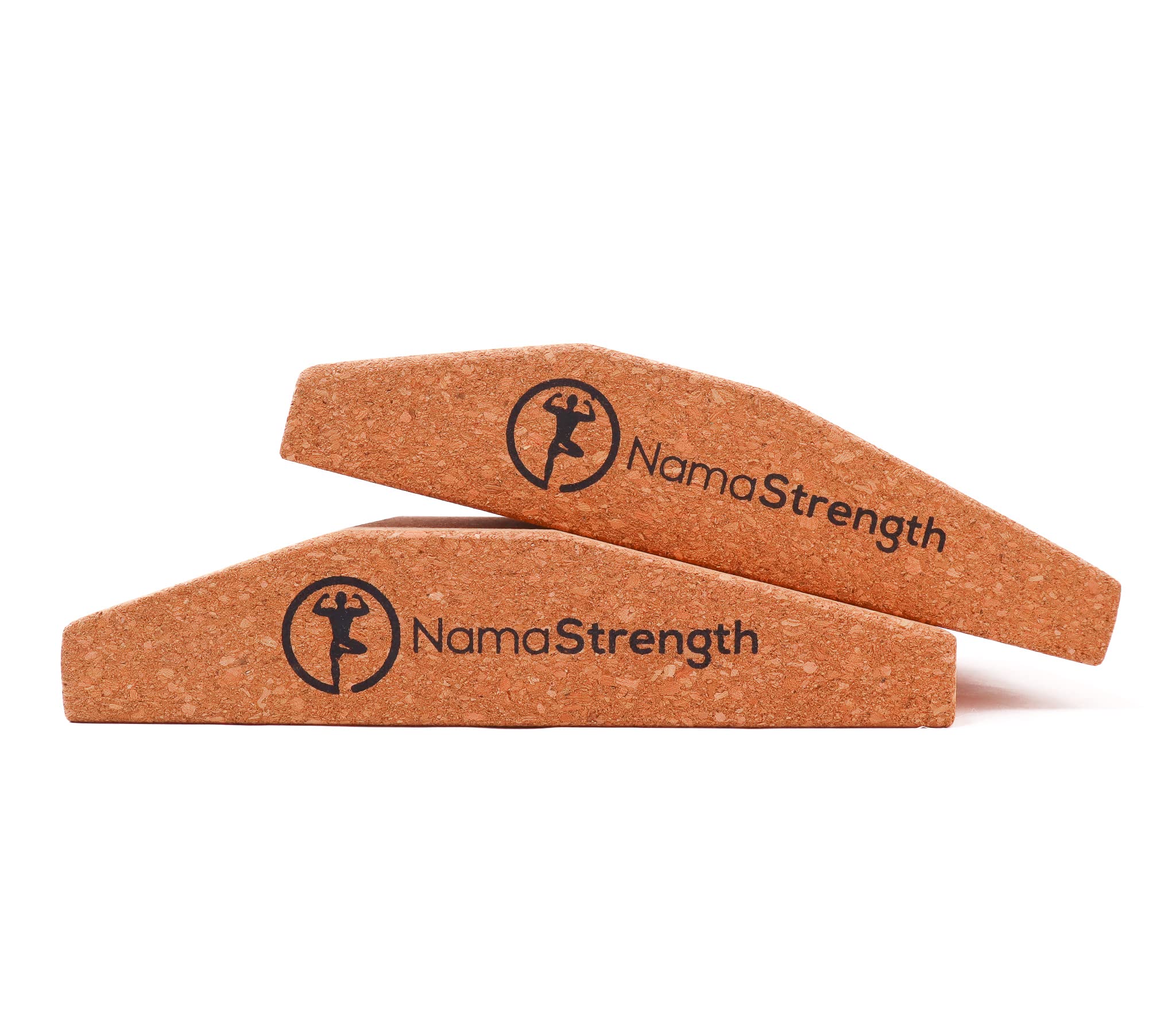 NamaStrength Yoga Wedge for Wrist, Wrist Support Yoga Cork Yoga Wedge Block, Non-Slip Yoga Wrist Support, Set of 2