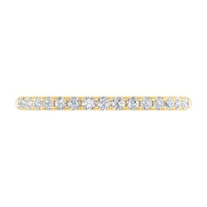 FINEROCK 1/4 Carat Diamond Womens Wedding Band in 14K Yellow Gold (Ring Size : 7) (I1-I2 Clarity)