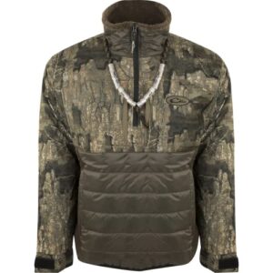 drake waterfowl lst guardian flex™ double down eqwader™ 1/4 zip realtree timber xlarge