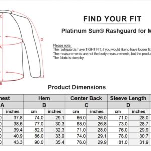 Platinum Sun UPF 50+ Rash Guard for Men Long Sleeve Swim Surf Shirt - Tight Tit UV Rashguard (Cobalt, XXL)