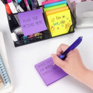 Sticky Notes 3x3 inch Bright Colors Self-Stick Pads 12 Pads/Pack 100 Sheets/Pad Total 1200 Sheets