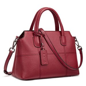 kattee genuine leather handbags for women, soft hobo satchel shoulder crossbody bags ladies purses