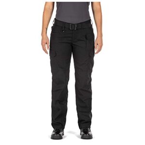 5.11 tactical women's abr pro cargo pant, flexlite stretch ripstop, comfort waist, style 64445, black, 12r