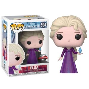 funko pop! disney: frozen 2 - elsa, into the unknown nightgown with ice diamond vinyl figure, amazon exclusive