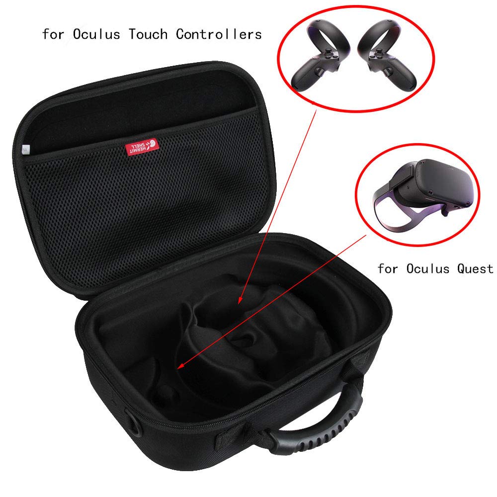 Hermitshell Hard EVA Travel Case for Oculus Quest 2 & Quest VR Gaming Headset (Black)