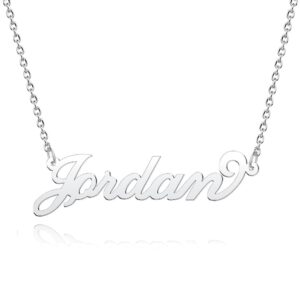 cly jewelry custom name necklace sterling silver pendant customized name necklace personalized customizable nameplate choker necklace for women