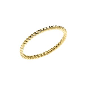 certified 10k rope-style midi gold knuckle ring band (size 3)