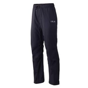 huk men's gunwale water proof & wind resistant rain pant, black, x-large