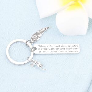 bobauna Cardinal Memorial keychain(cardinal comfort heaven keychain)