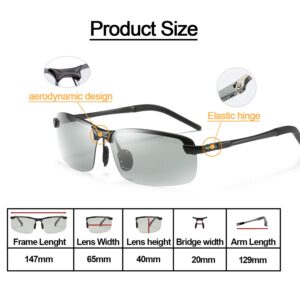 Polarized Photochromic Driving z87 Sunglasses for Men Day Night Safety Glasses