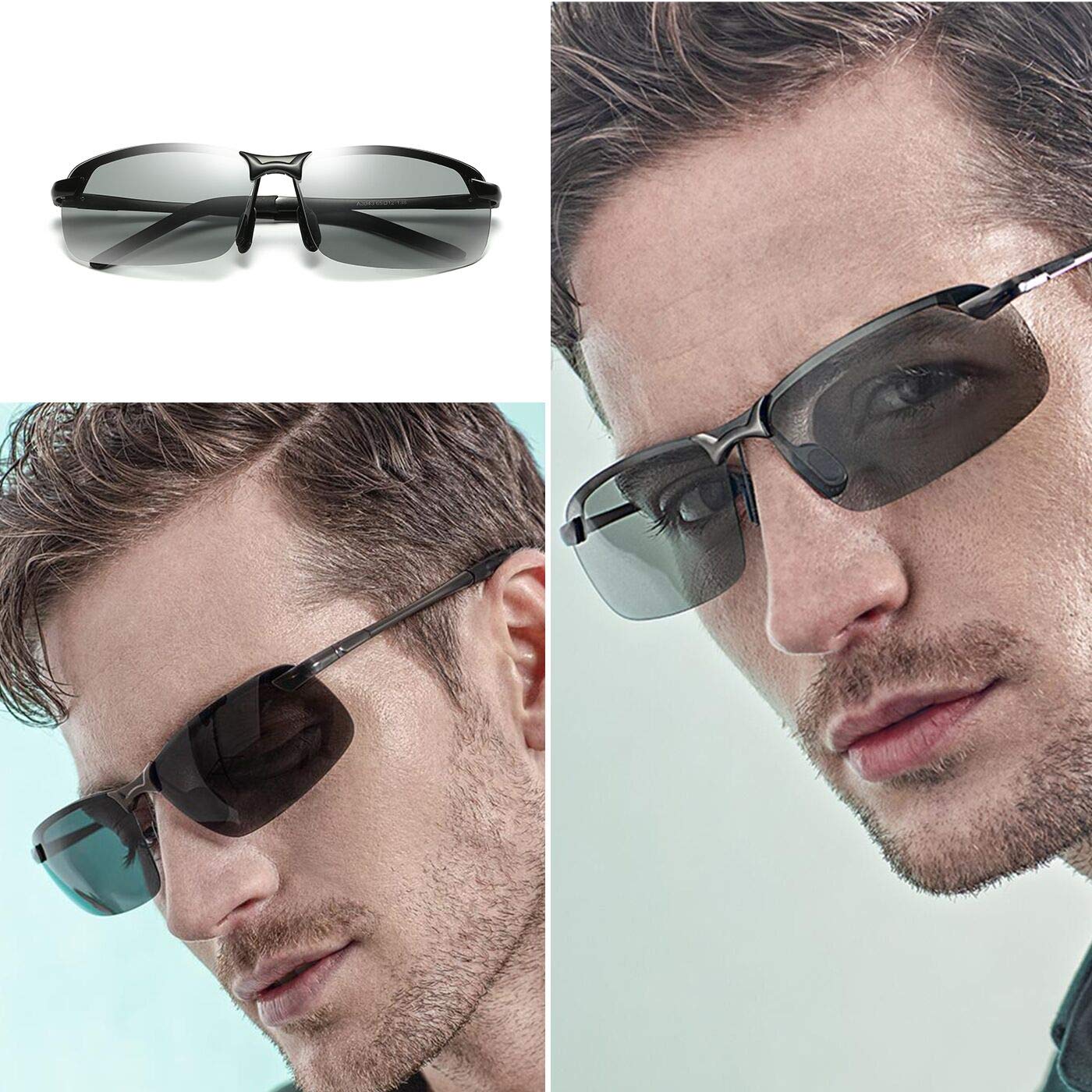 Polarized Photochromic Driving z87 Sunglasses for Men Day Night Safety Glasses