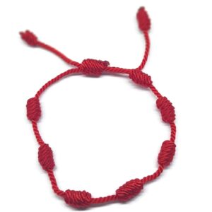 MYSTIC JEWELS By Dalia – Kabbalah Bracelet – 7 Knots of Red Thread – Unisex – Adjustable – Eye Protection – Good Luck – Good Luck (1 Piece)