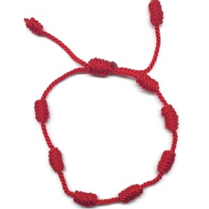 MYSTIC JEWELS By Dalia – Kabbalah Bracelet – 7 Knots of Red Thread – Unisex – Adjustable – Eye Protection – Good Luck – Good Luck (1 Piece)