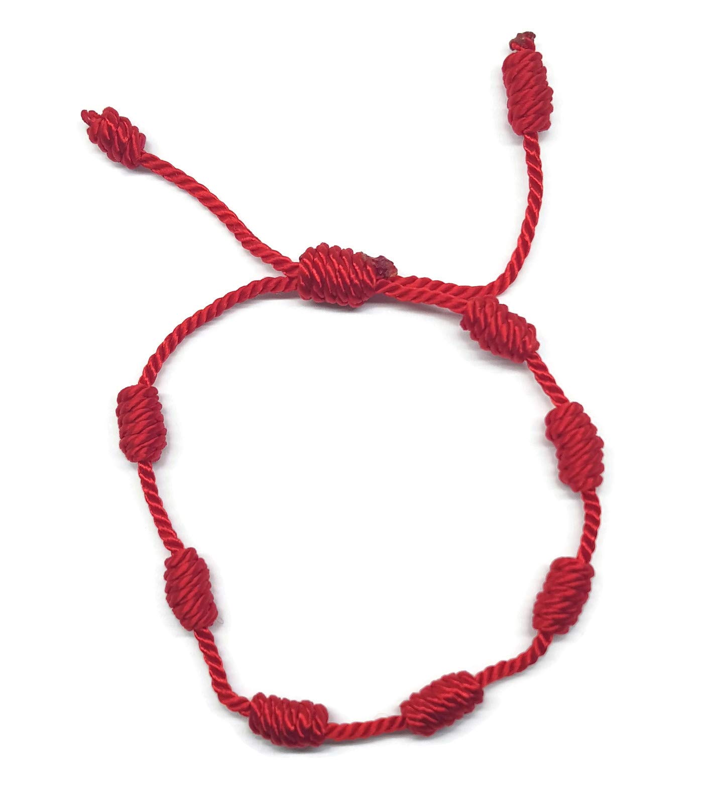 MYSTIC JEWELS By Dalia – Kabbalah Bracelet – 7 Knots of Red Thread – Unisex – Adjustable – Eye Protection – Good Luck – Good Luck (1 Piece)