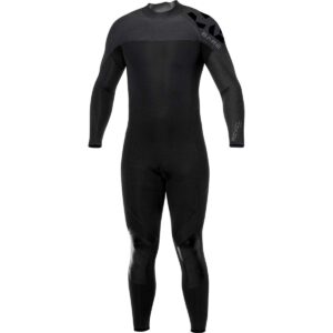 bare 7mm revel men's full wetsuit | combines comfort and flexibility | made from a blend of neoprene and laminate | designed for all watersports including scuba diving and snorkeling | grey - m