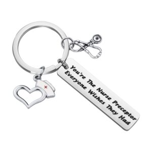 bekech nurse preceptor gift nurse instructor gift nurse manager gift you are the nurse preceptor everyone wishes they had keychain nursing instructor appreciation gift (silver)