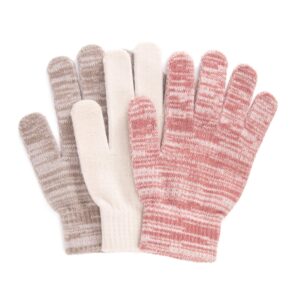 muk luks women's gloves, multi, osfm