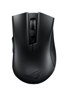 asus rog strix carry ergonomic optical gaming mouse with dual 2.4 ghz/bluetooth wireless connectivity, 7200-dpi sensor and rog-exclusive switch socket design