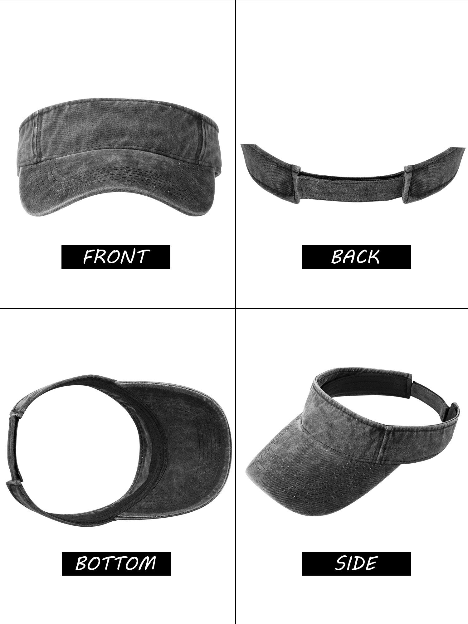 4 Pieces Sun Visor Sun Sports Adjustable Visor Sport Wear Athletic Visor Golf Hat for Men Women Multicoloured