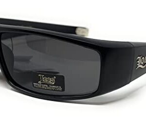 Locs - Flat Top Wrap OG Gangsta Hardcore Locs Sunglasses (Matte Black), unisex-adult