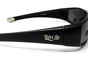 Locs - Flat Top Wrap OG Gangsta Hardcore Locs Sunglasses (Matte Black), unisex-adult